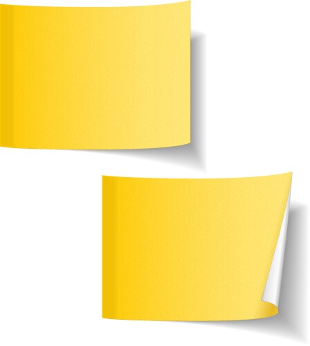 Set sticky color notes sheets paper Royalty Free Vector