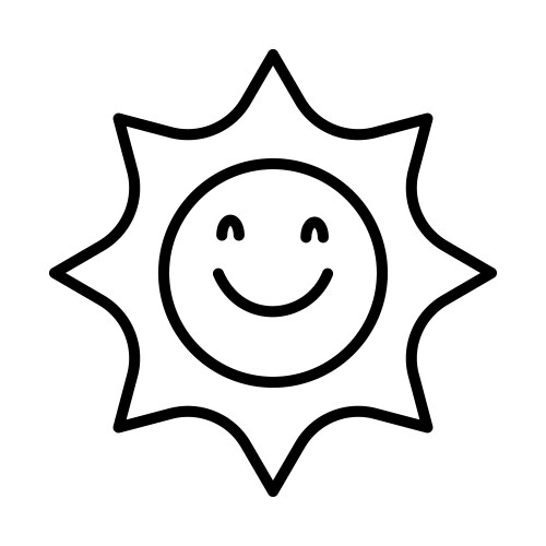 Cartoon Sun Outline Vector Images (over 9,900)