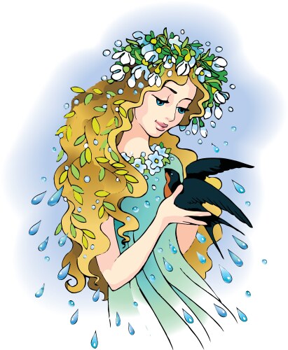 Spring princess Royalty Free Vector Image - VectorStock