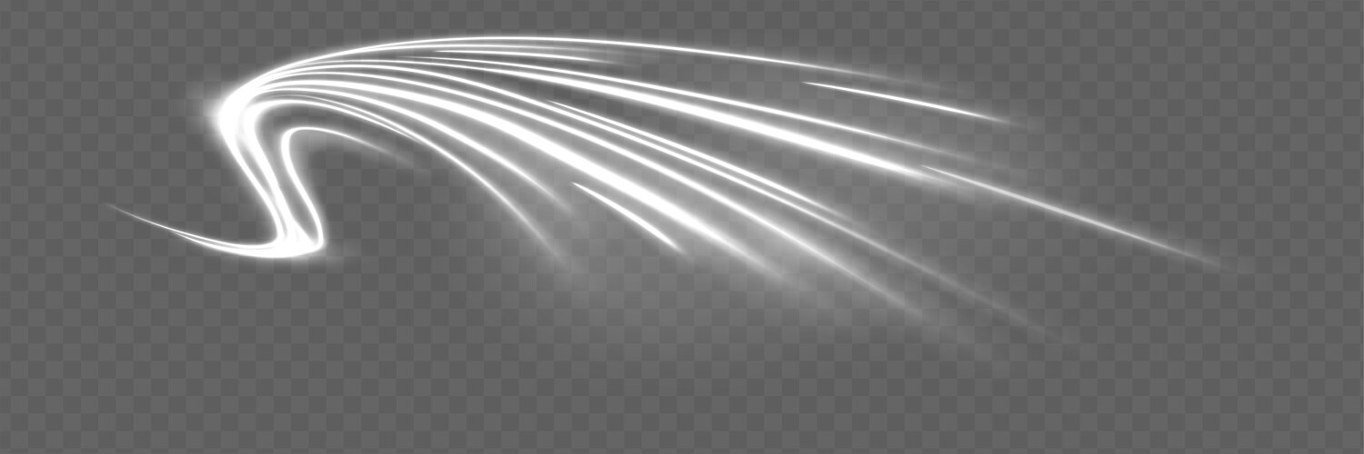 Light trail wave fire path trace line and effect Vector Image