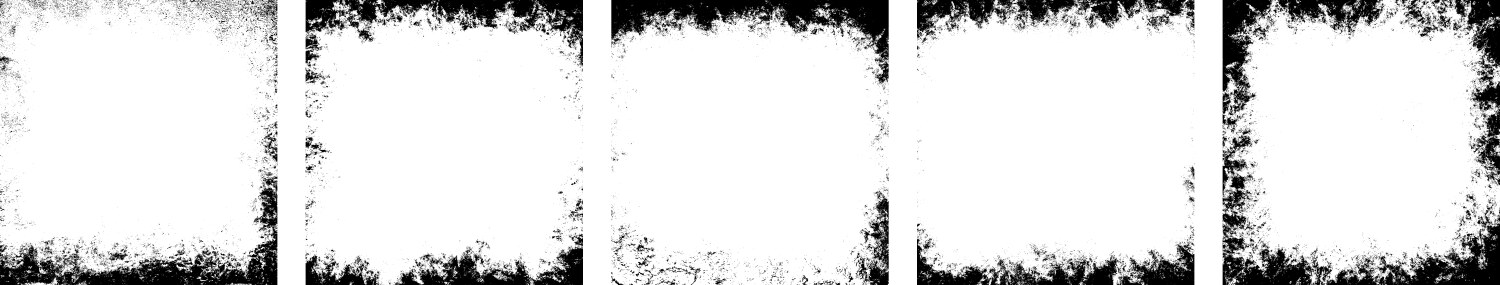 Dirty wall texture frame background on transparent