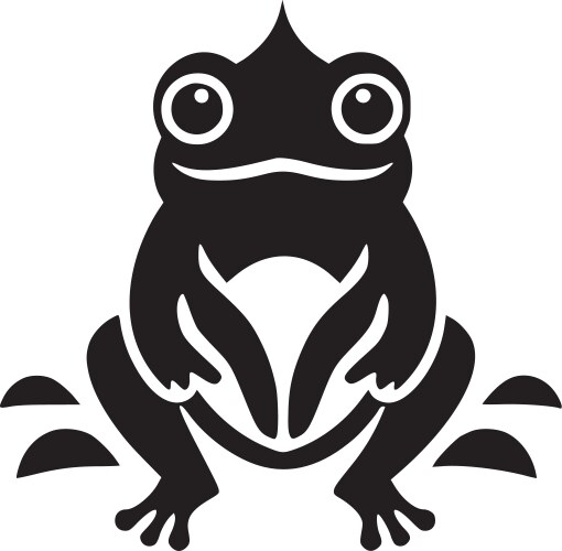 Frog - black and white isolated icon Royalty Free Vector