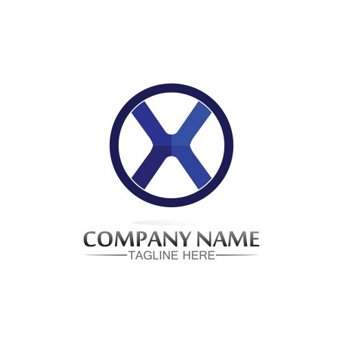 X logo and letter template design graphic Vector Image