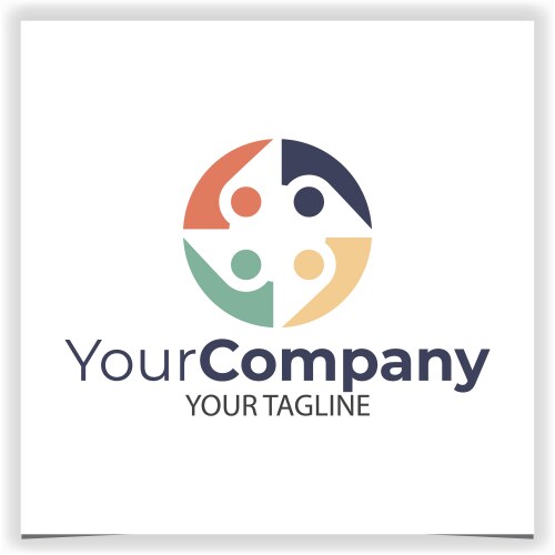 Circular logo design template Royalty Free Vector Image