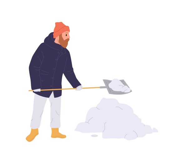 Cartoon man digging hole with pickax or pick Vector Image