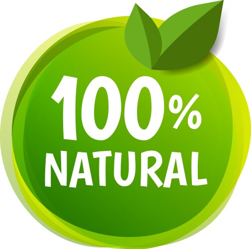 Nature label isolated transparent background Vector Image