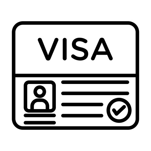 Start up visa icon linear logo mark in black Vector Image
