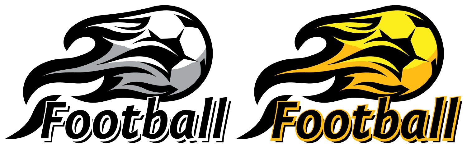 Logo template with soccer ball Royalty Free Vector Image