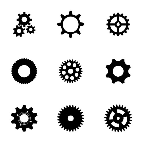 Gear icons Royalty Free Vector Image - VectorStock