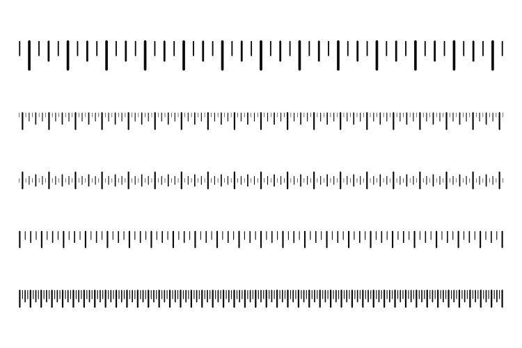 Realistic brushed metal ruler with measurement Vector Image