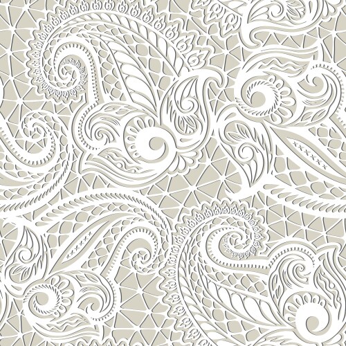 Beautiful floral paisley seamless Royalty Free Vector Image
