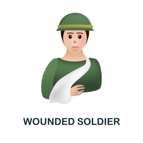 Wounded Soldier and Flag Vector Images (over 300)