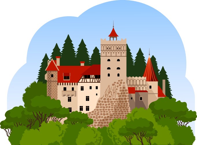 Romania Castle Vector Images (over 200)