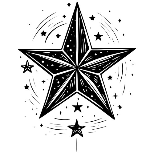 Simple Star Tattoo Vector Images (over 5,200)