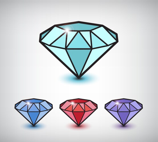 Diamond symbols Royalty Free Vector Image - VectorStock