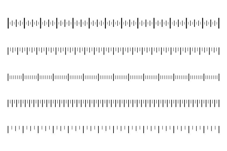 Map scale lines and rulers for distance measure Vector Image