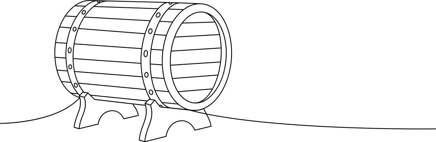 Whiskey Barrel Line Art Outline Barrel Stock Illustrations – 30,738