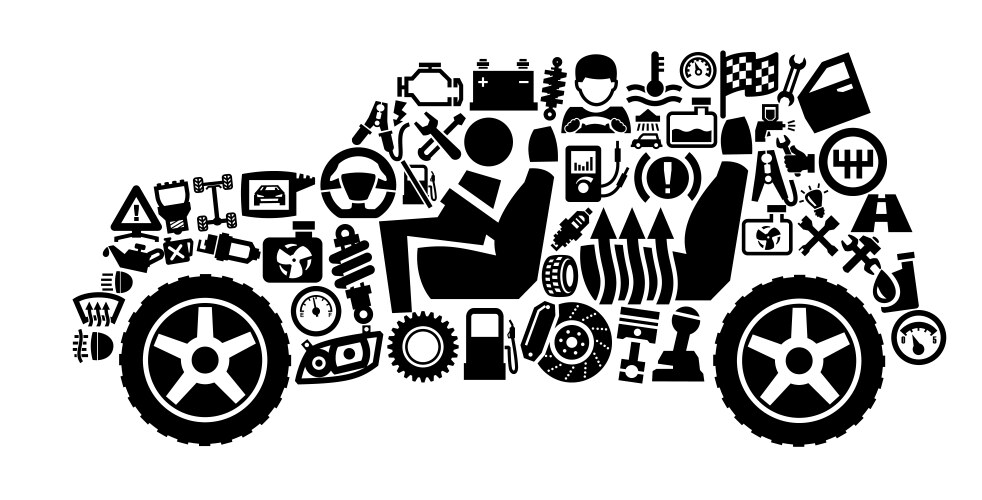 Auto mechanic symbol Royalty Free Vector Image