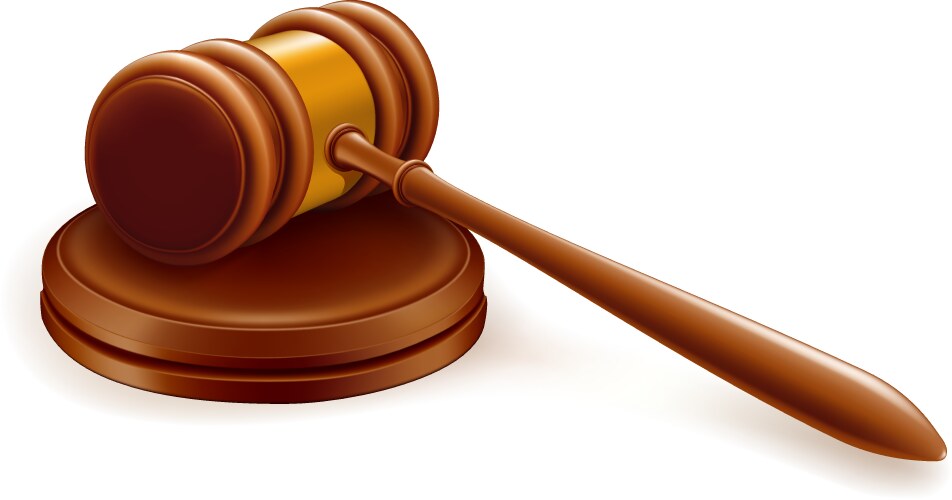 Judge gavel isolated Royalty Free Vector Image