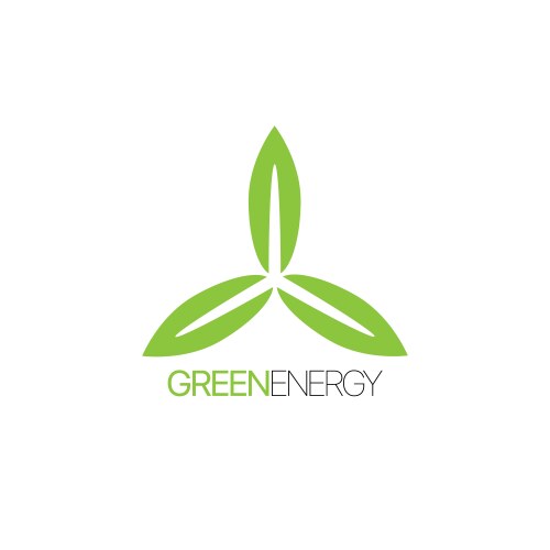 Sign alternative renewable energy logo design Vector Image