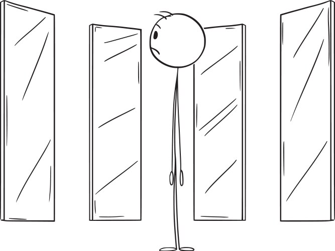 Stickman Mirror Vector Images (58)