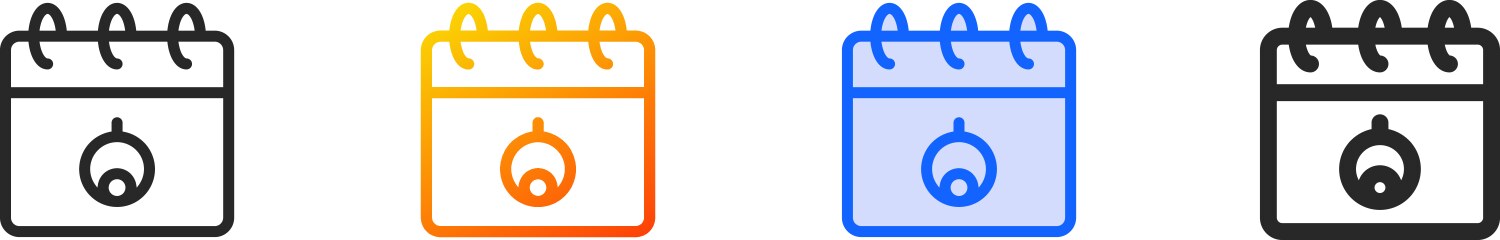 Clock iconthin linear gradient blue stroke Vector Image