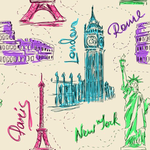 London seamless pattern Royalty Free Vector Image