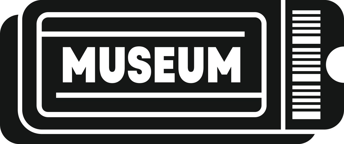 Museum ticket icon showing entry fee or cultural Vector Image