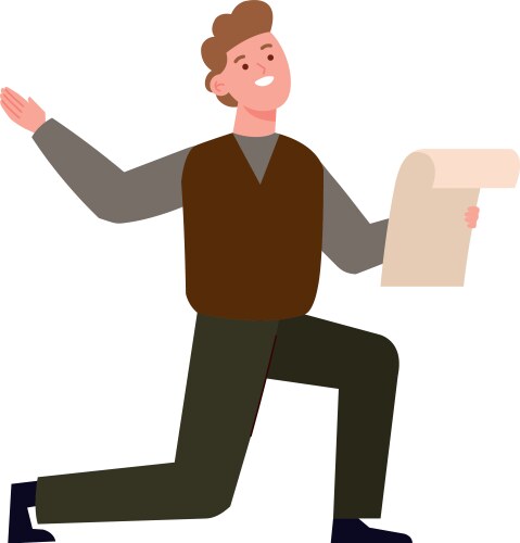 Poet man cartoon Royalty Free Vector Image - VectorStock