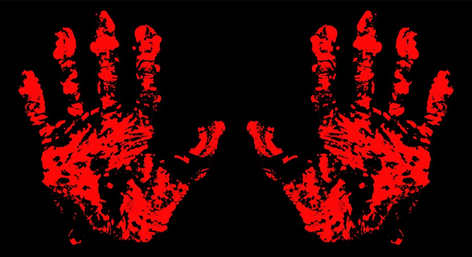 Hand trace Royalty Free Vector Image - VectorStock