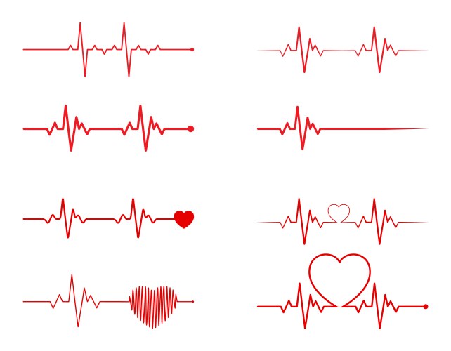Normal electrocardiogram ecg eps 8 Royalty Free Vector Image