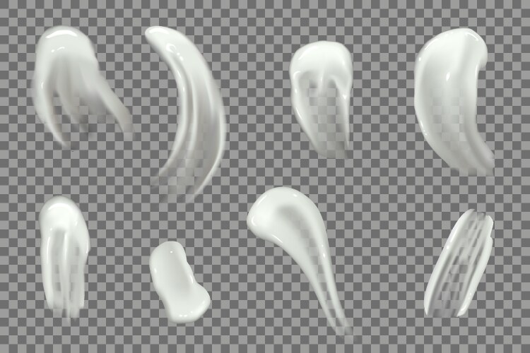 Toothpaste smear texture cosmetic gel swatch Vector Image