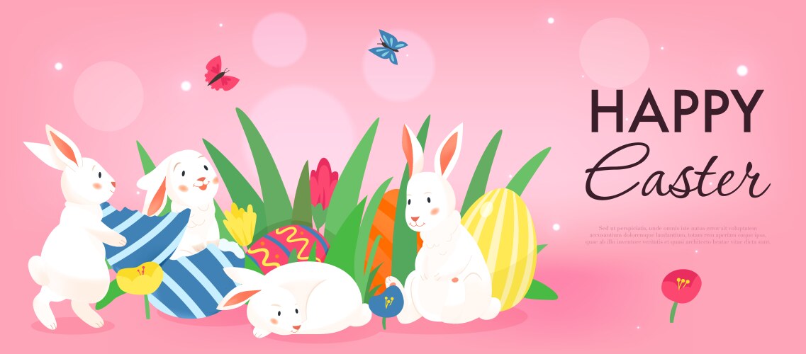 Happy easter background Royalty Free Vector Image