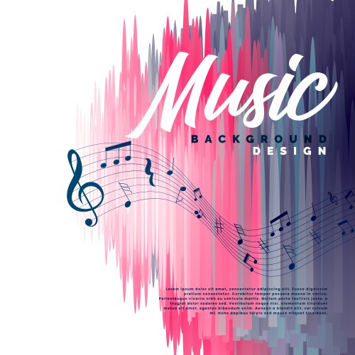 Music background with notes and text space Vector Image