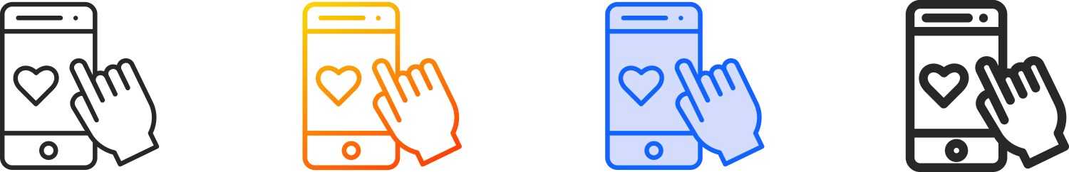 Bandwidth iconthin linear gradient blue stroke Vector Image