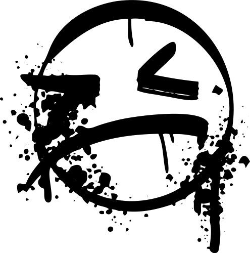 Sad Graffiti Face Royalty Free Vector Image - VectorStock