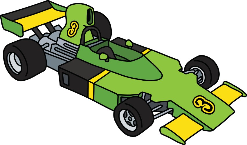 Green car Royalty Free Vector Image - VectorStock