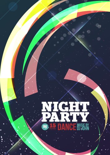 Night party Royalty Free Vector Image - VectorStock
