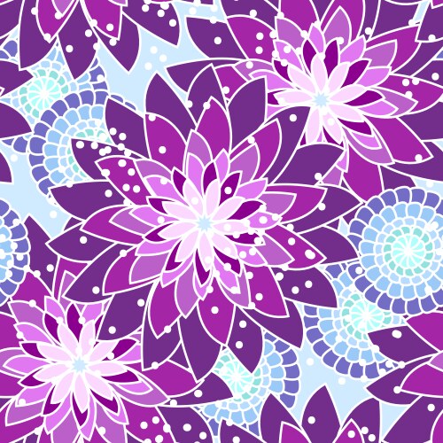 Seamless busy flower pattern Royalty Free Vector Image