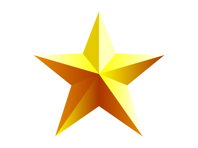 Eight-pointed star in flat design Royalty Free Vector Image