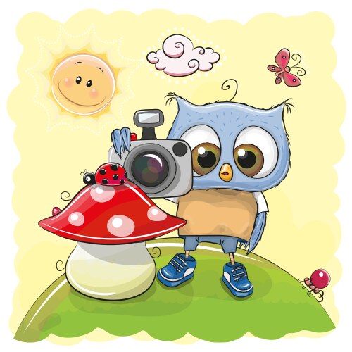Rabbit with a camera Royalty Free Vector Image