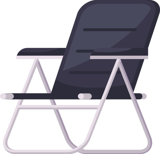 Folding chair comfort camping relaxation Vector Image