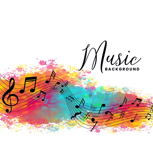 Music background with notes and text space Vector Image
