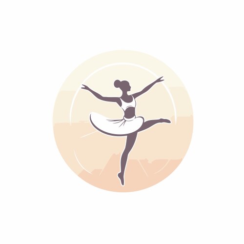 Cute girl dancing ballet hand drawn sketch Vector Image