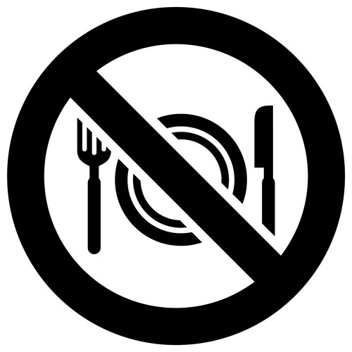 No food or drink prohibited sign forbidden modern Vector Image