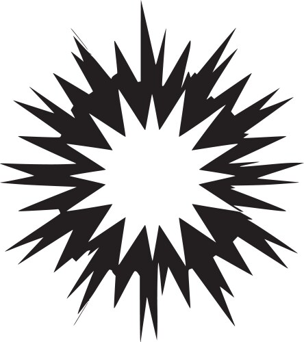 Explosion - black and white Royalty Free Vector Image