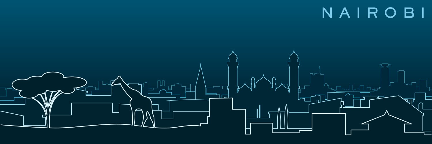 Nairobi skyline aerial view Royalty Free Vector Image