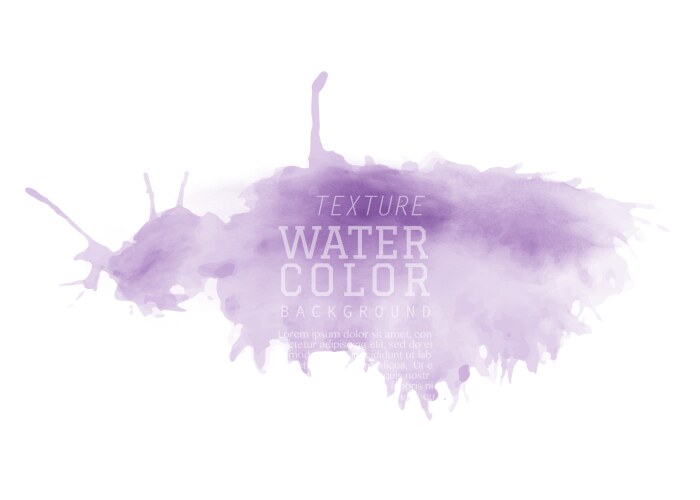 Purple paint splatter background watercolor Vector Image