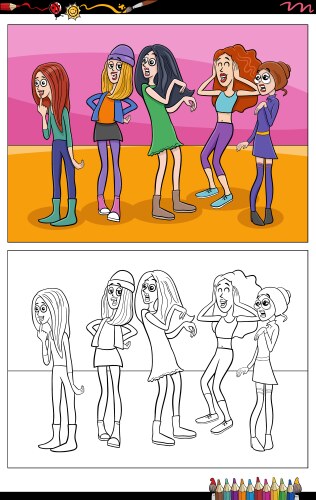 Cartoon numbers collection coloring book Vector Image