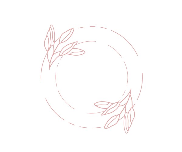 Circle leaf frame logo Royalty Free Vector Image
